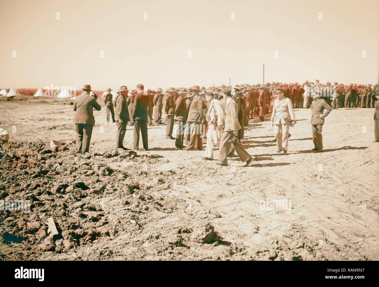 Arrival in Palestine of Mr. Anthony Eden. Gen. Barker, G.O.C. at Lydda ...