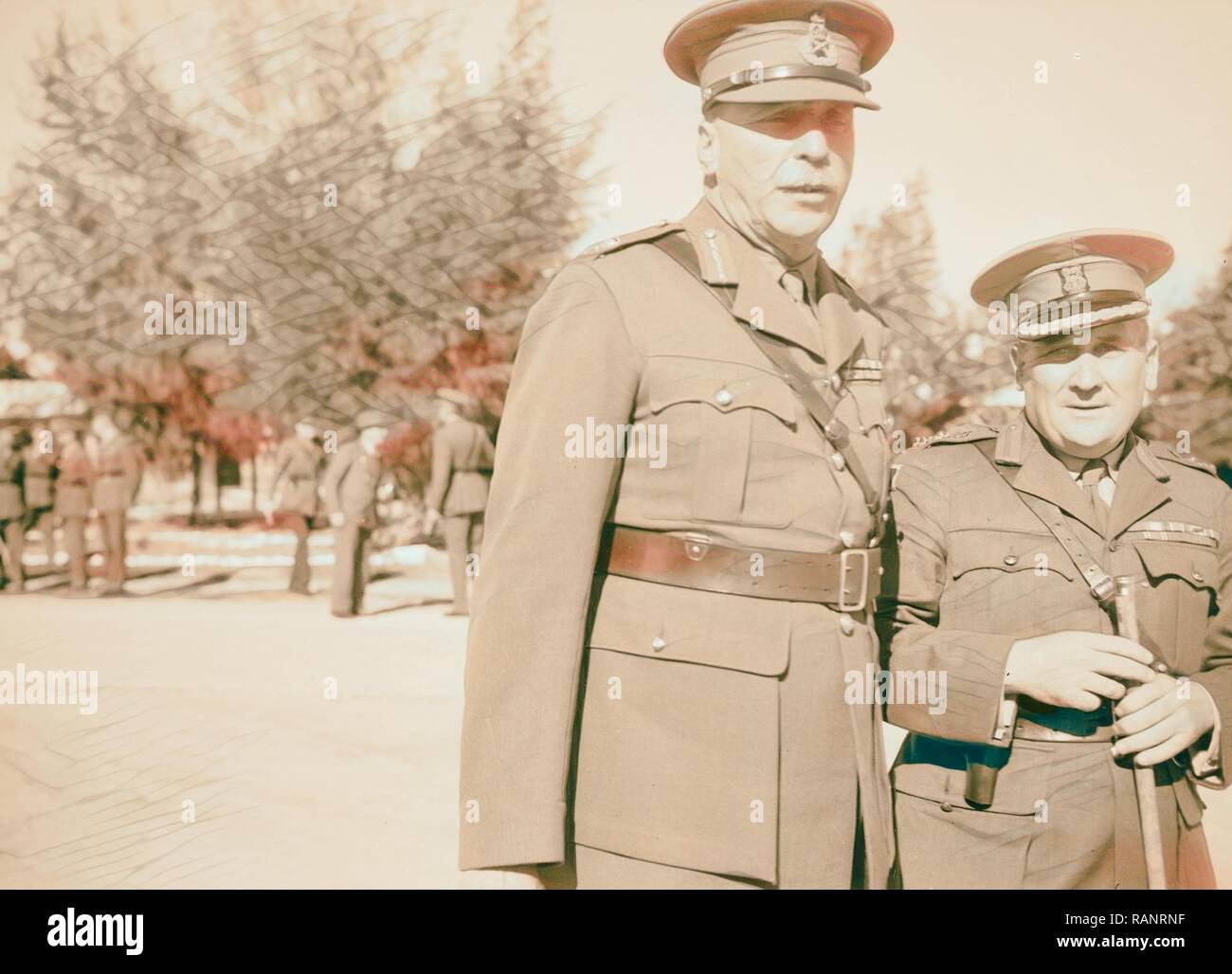 Arrival in Palestine of Mr. Anthony Eden. Gen. Barker, G.O.C. at Lydda ...