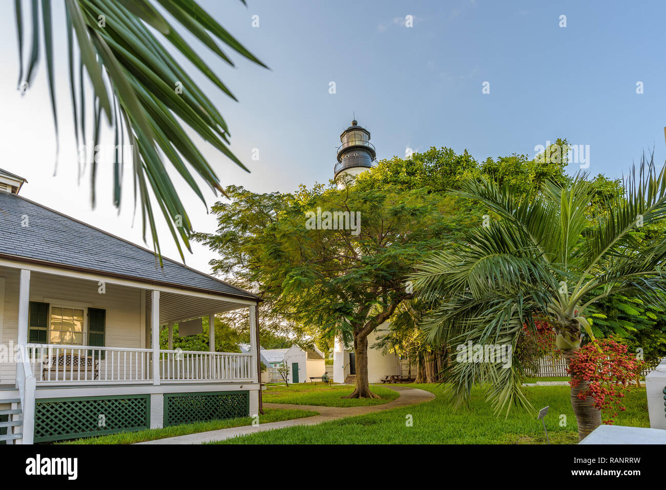 View of Key West Lighthouse, Florida. Now a museum, this historic ...