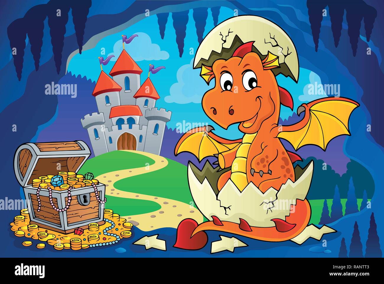 Dragon hatching from egg image 4 - eps10 vector illustration Stock ...