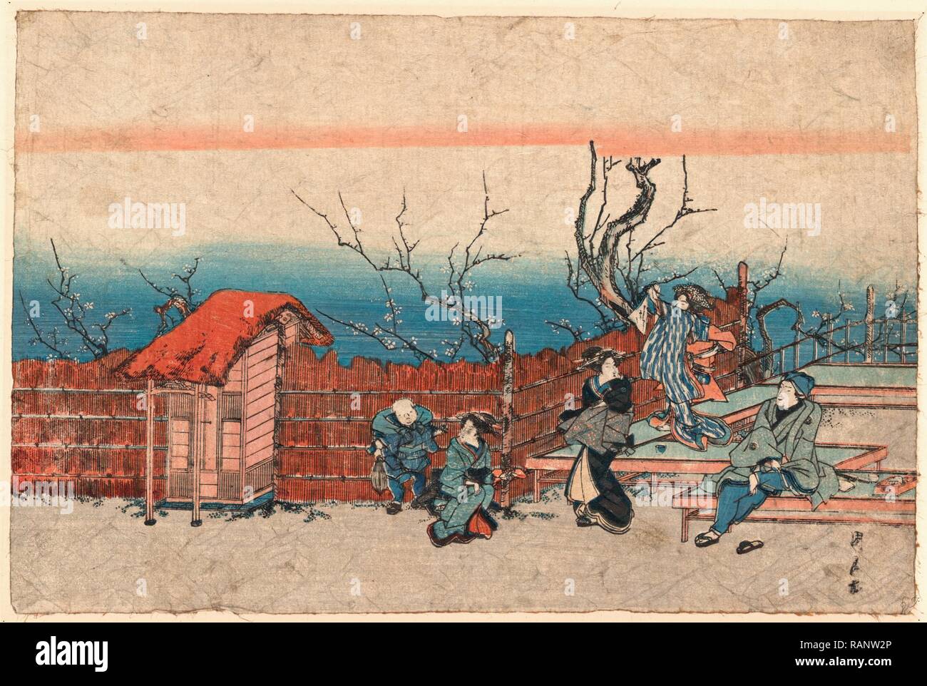 Kameido Umeyashiki, Villa at Kameido. [Between 1830 and 1868], 1 Print ...