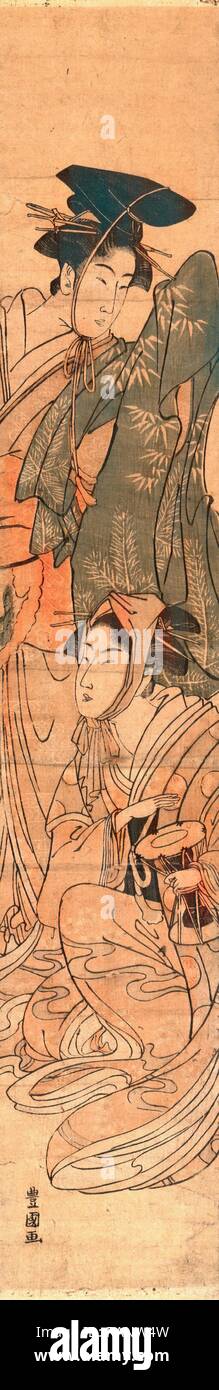Yatsushi Manzai, Transformed Manzai Performer. [Between 1789 and 1793 ...