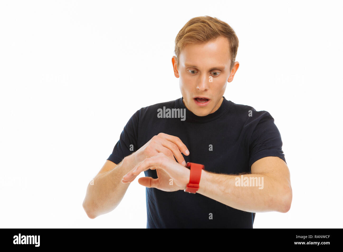 Man checking watch hi-res stock photography and images - Alamy