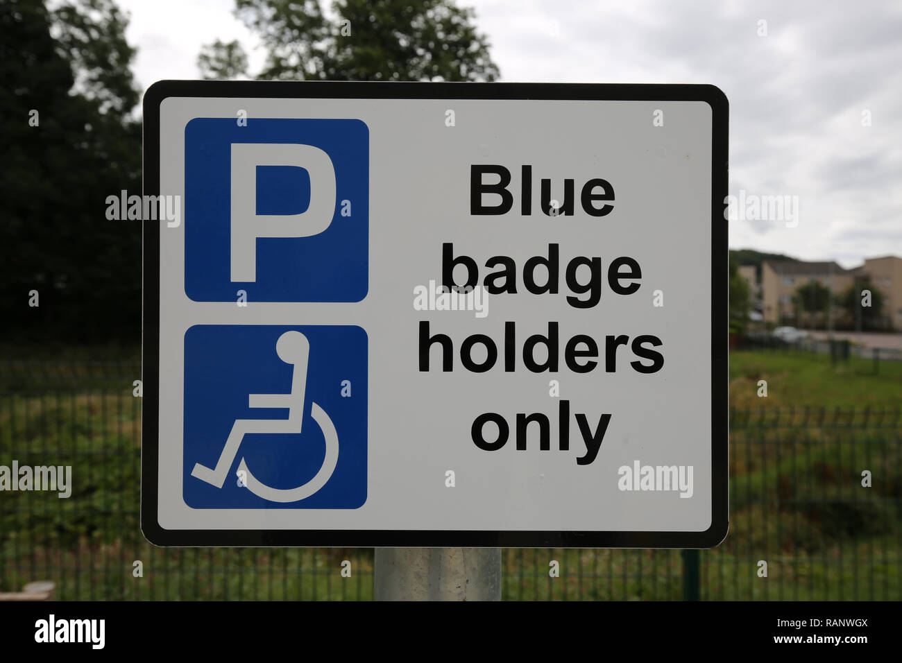 Scotland, Ayrshire, Largs, disabled parking bay Stock Photo - Alamy
