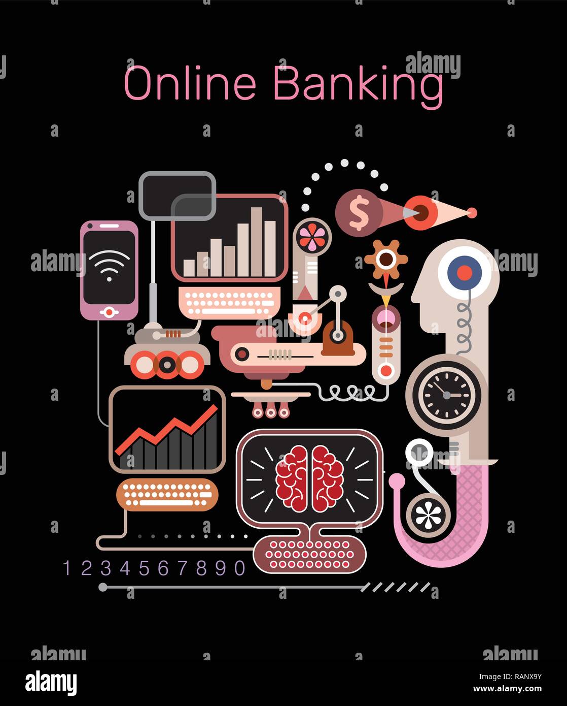 Online banking poster hi-res stock photography and images - Alamy