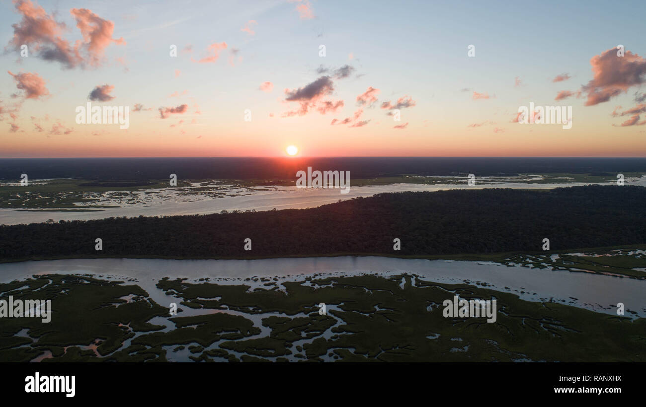 Florida sunrise aerial hi-res stock photography and images - Alamy