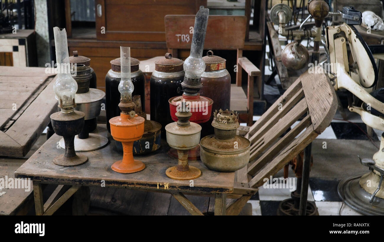 antique street shop with old, vintage items. antiques for sale. Bali ...