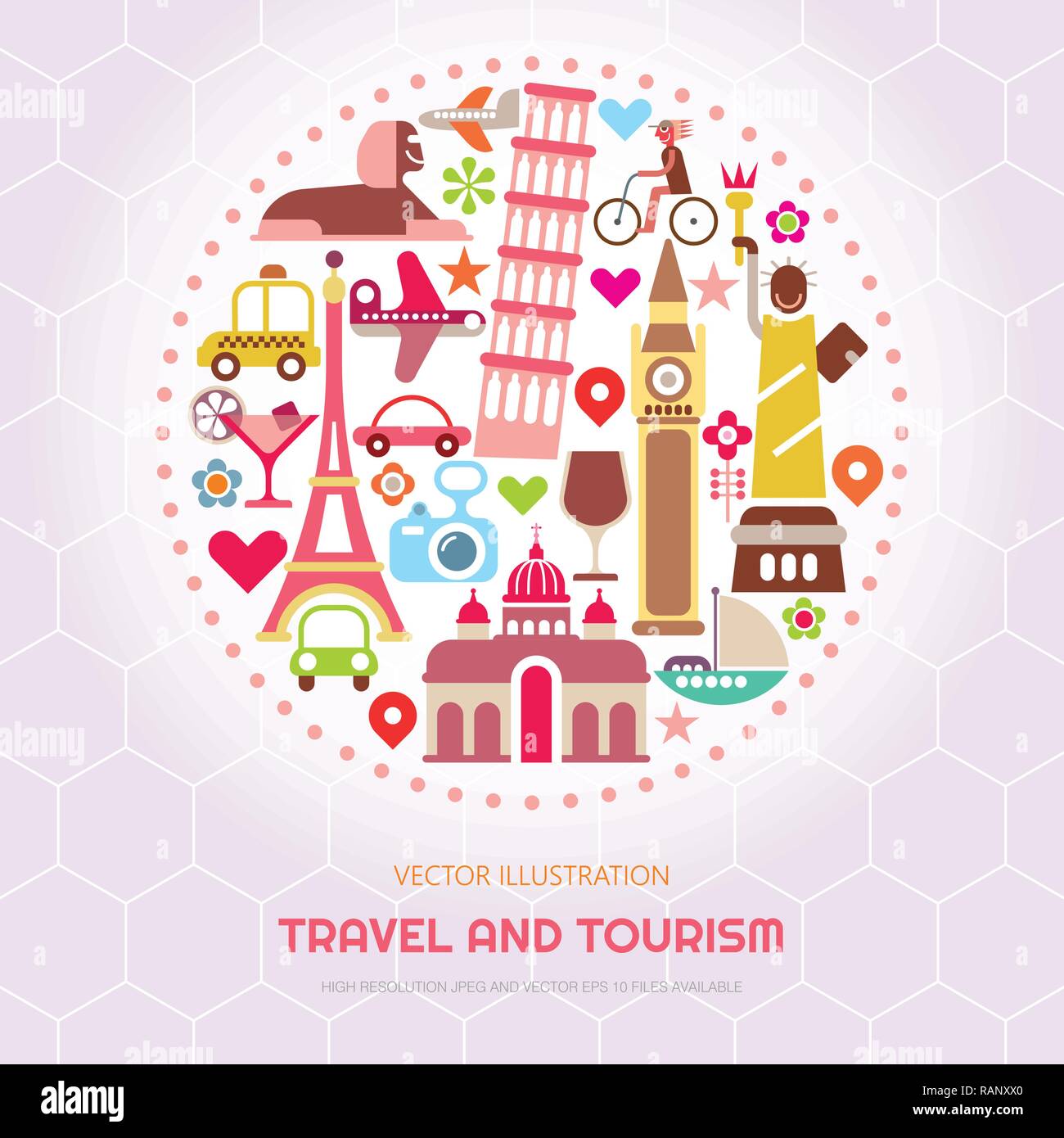 Travel and Tourism vector illustration. Banner design template Stock ...