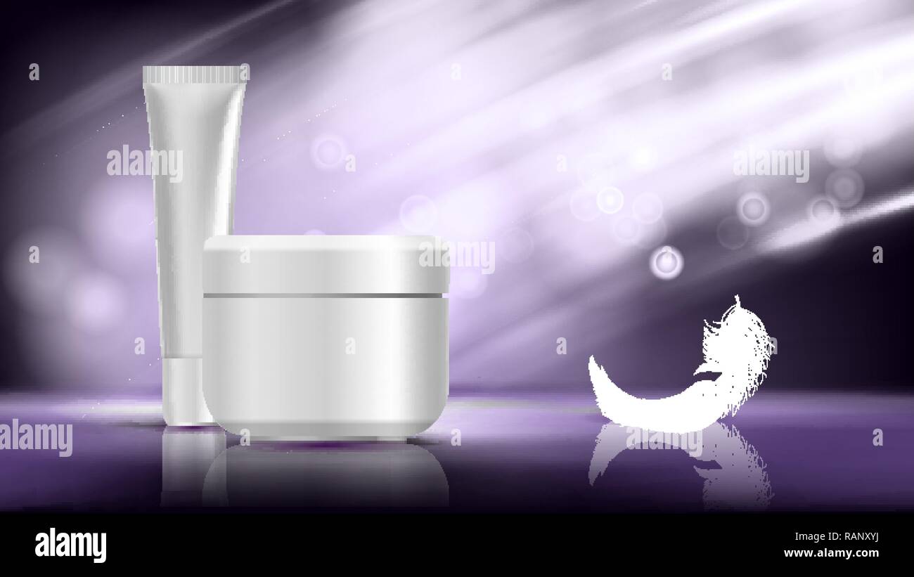 Cosmetic Bottle Poster Vector. Marketing Ads. Facial Care. Beauty ...