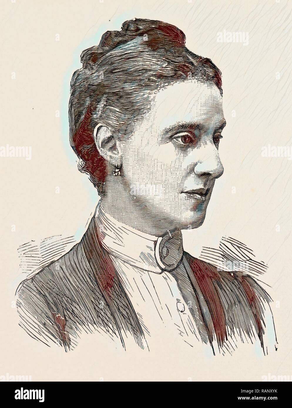 LADY GUINNESS, WOMAN PORTRAIT UK 1889. Reimagined by Gibon. Classic art ...