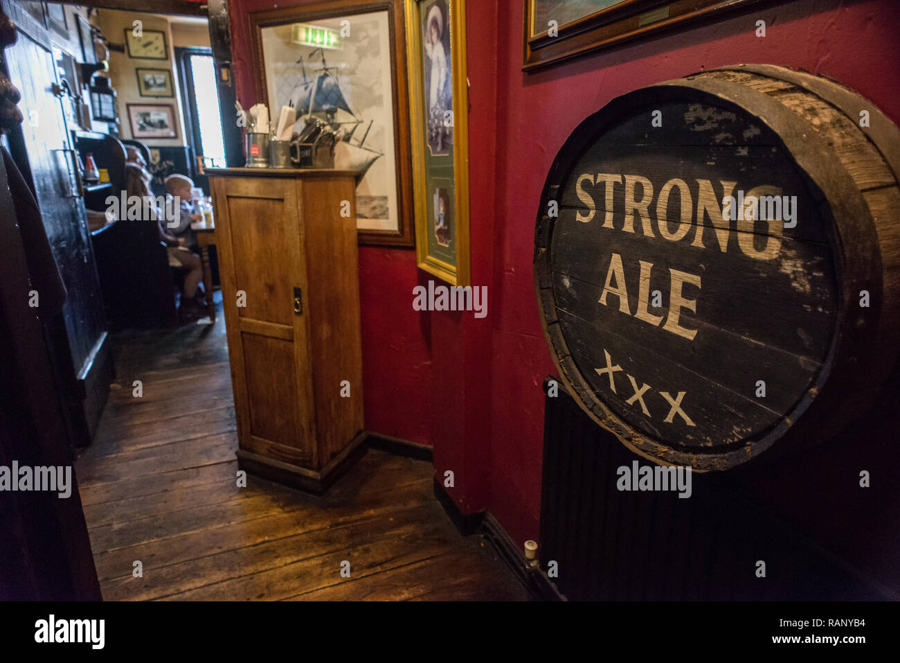 Interior view of the Mayflower pub, Rotherhithe, London Stock Photo - Alamy