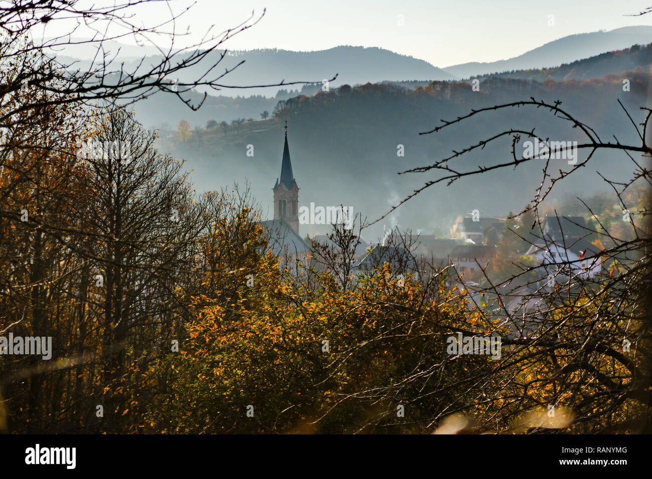 Autumn colors of nature in Alsace, colorful leaves and fgorests, France ...