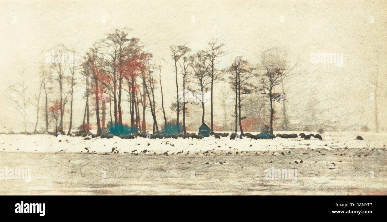 Snowy Landscape, Peter Henry Emerson, 1856 – 1936, 1895. Reimagined by ...