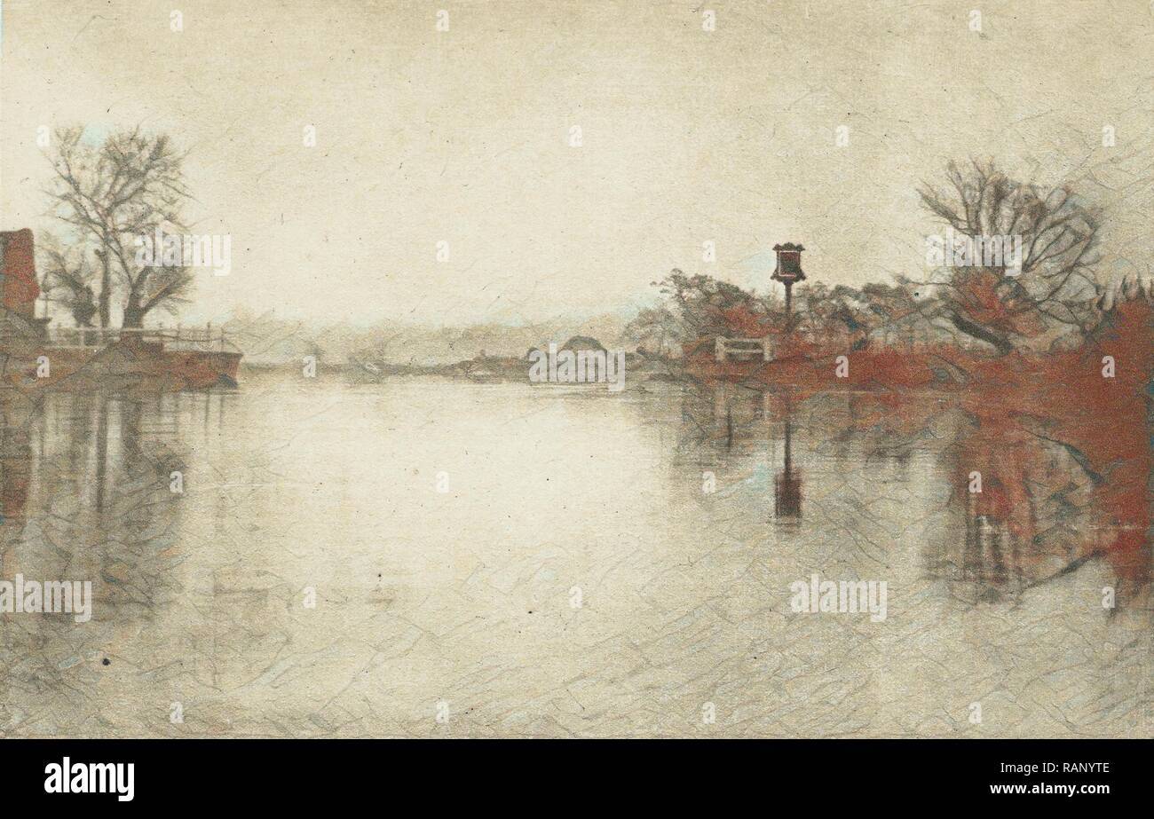 River landscape, Peter Henry Emerson, 1856 – 1936, 1895. Reimagined by ...