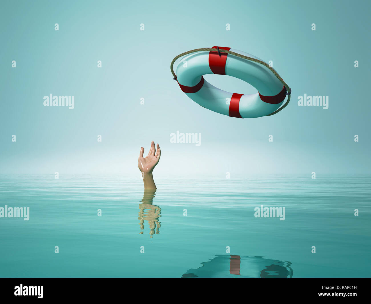 Lifesaver with a drowning person hi-res stock photography and images ...