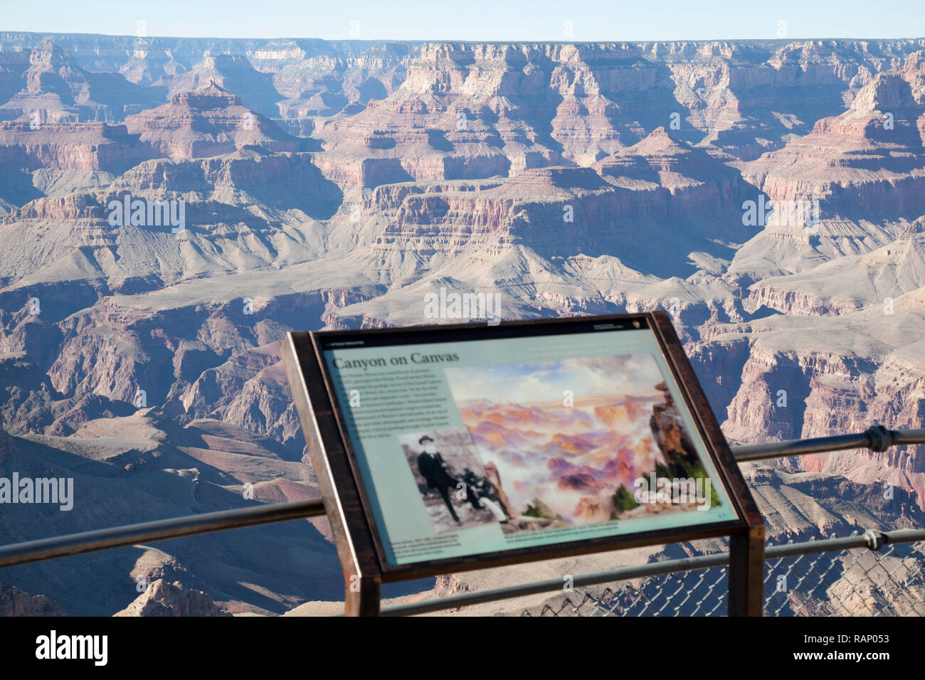 view of the colors of the Grand Canyon from Grandview point lookout ...