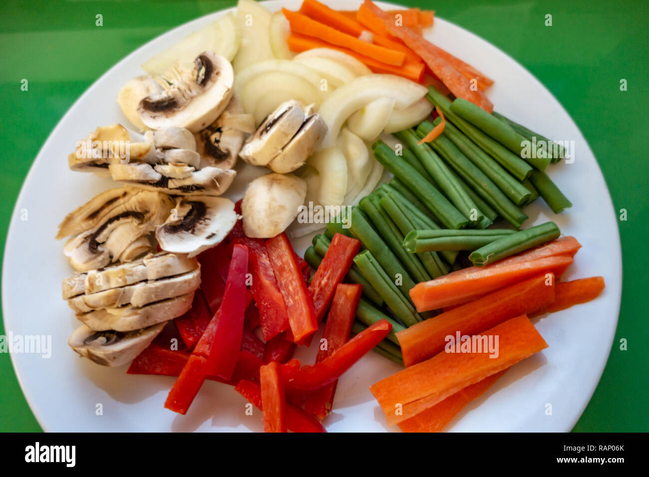 Raw Vegetables On A Plate