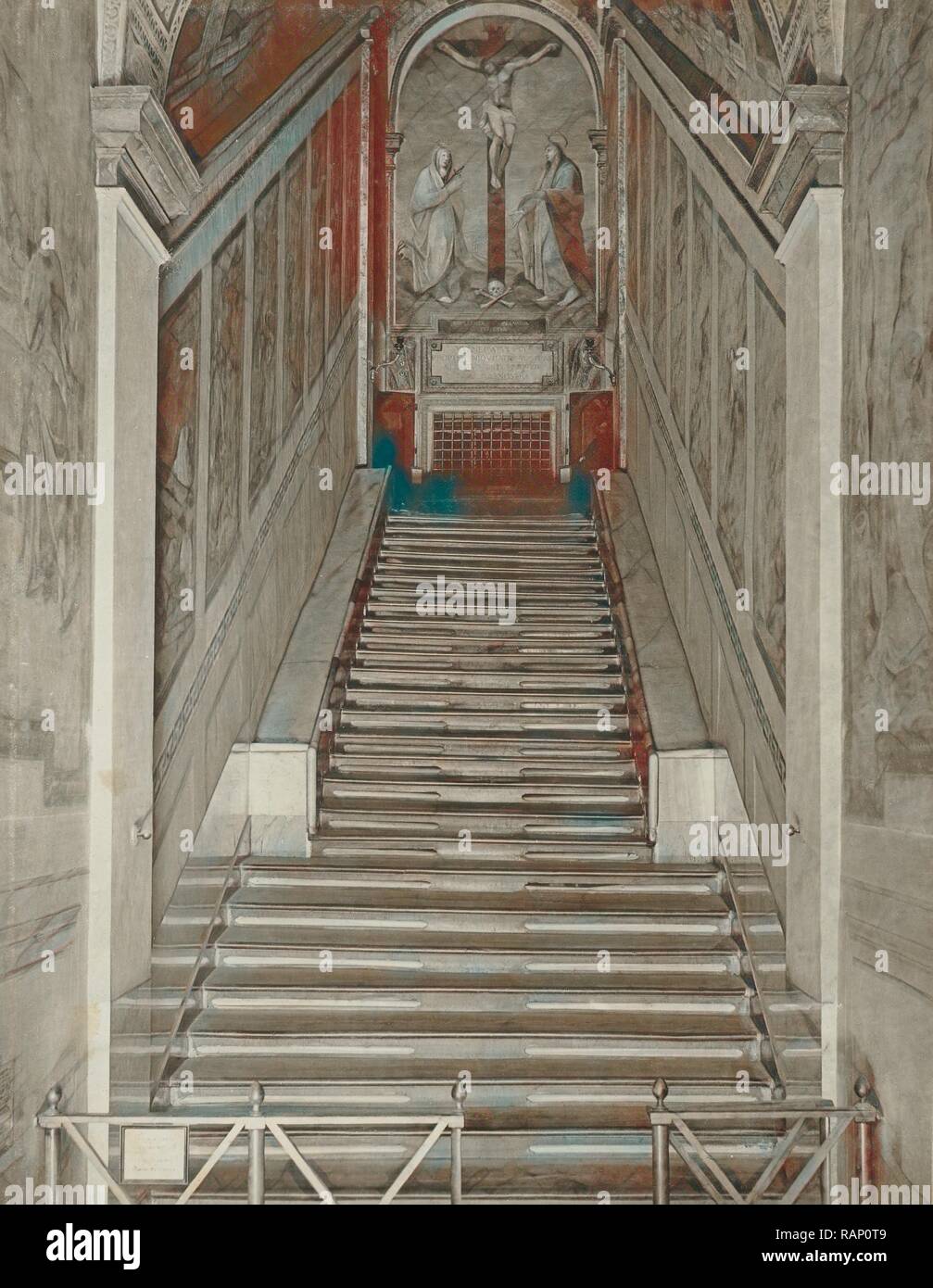 Rome. Scala Santa, c. 1893 - c. 1903. Reimagined by Gibon. Classic art ...