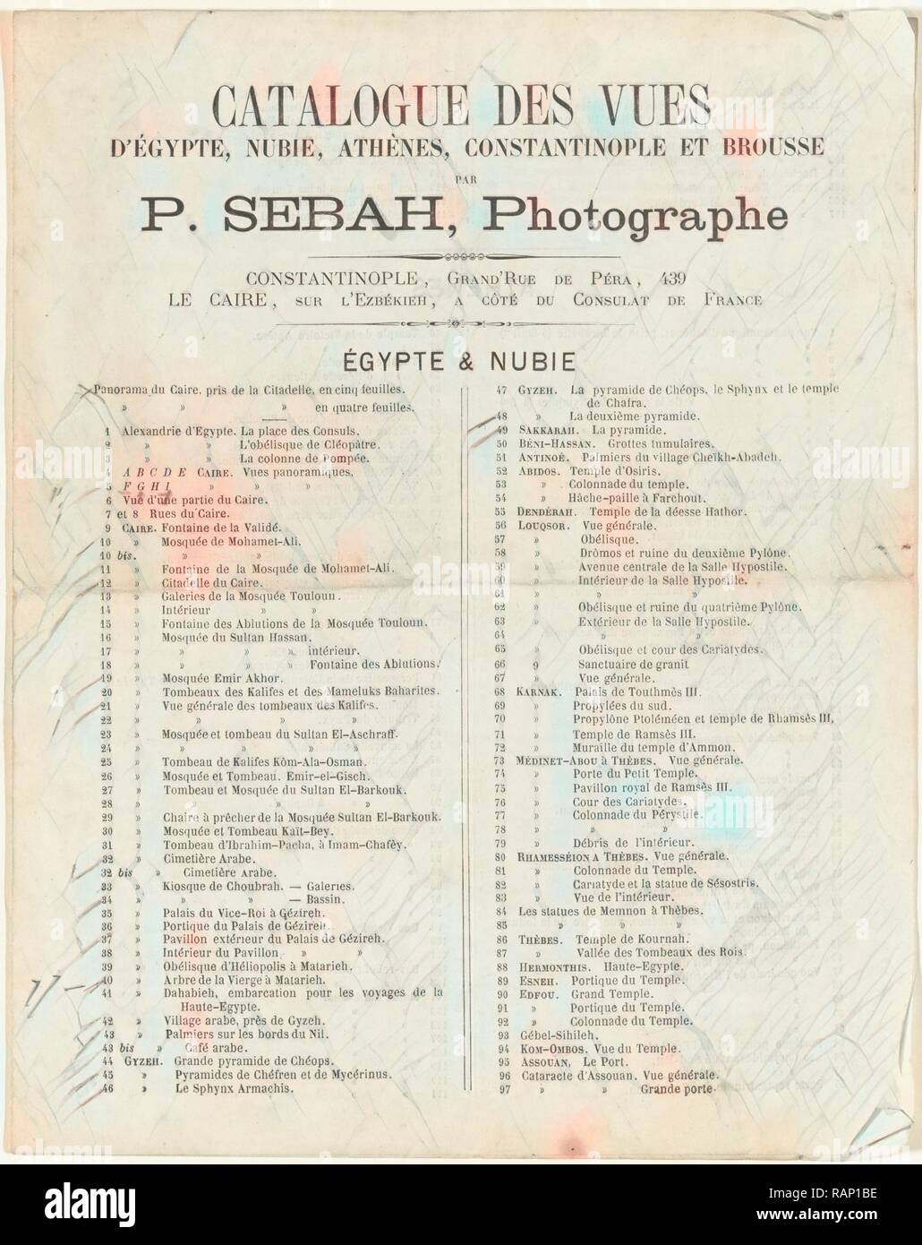 Backlist Sebah, J. Pascal Sébah, 1875. Reimagined by Gibon. Classic art ...