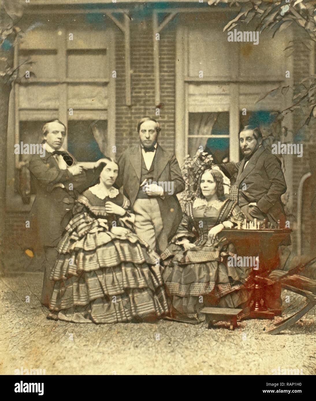 Group portrait of Euphrosine Asser Oppenheim with her brothers and her ...