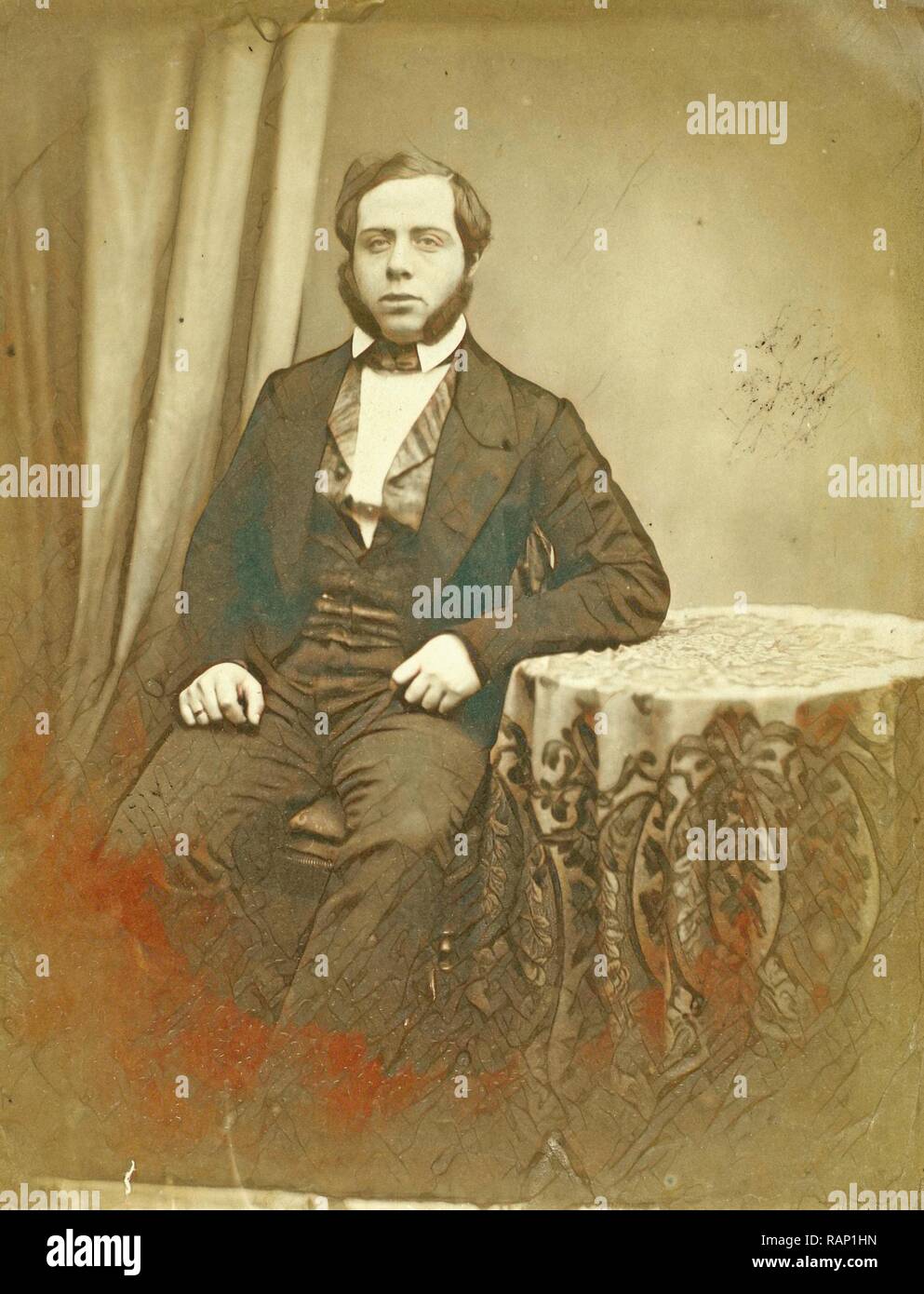 Studio Portrait of a young man, Paris, France, possibly Eduard Isaac ...