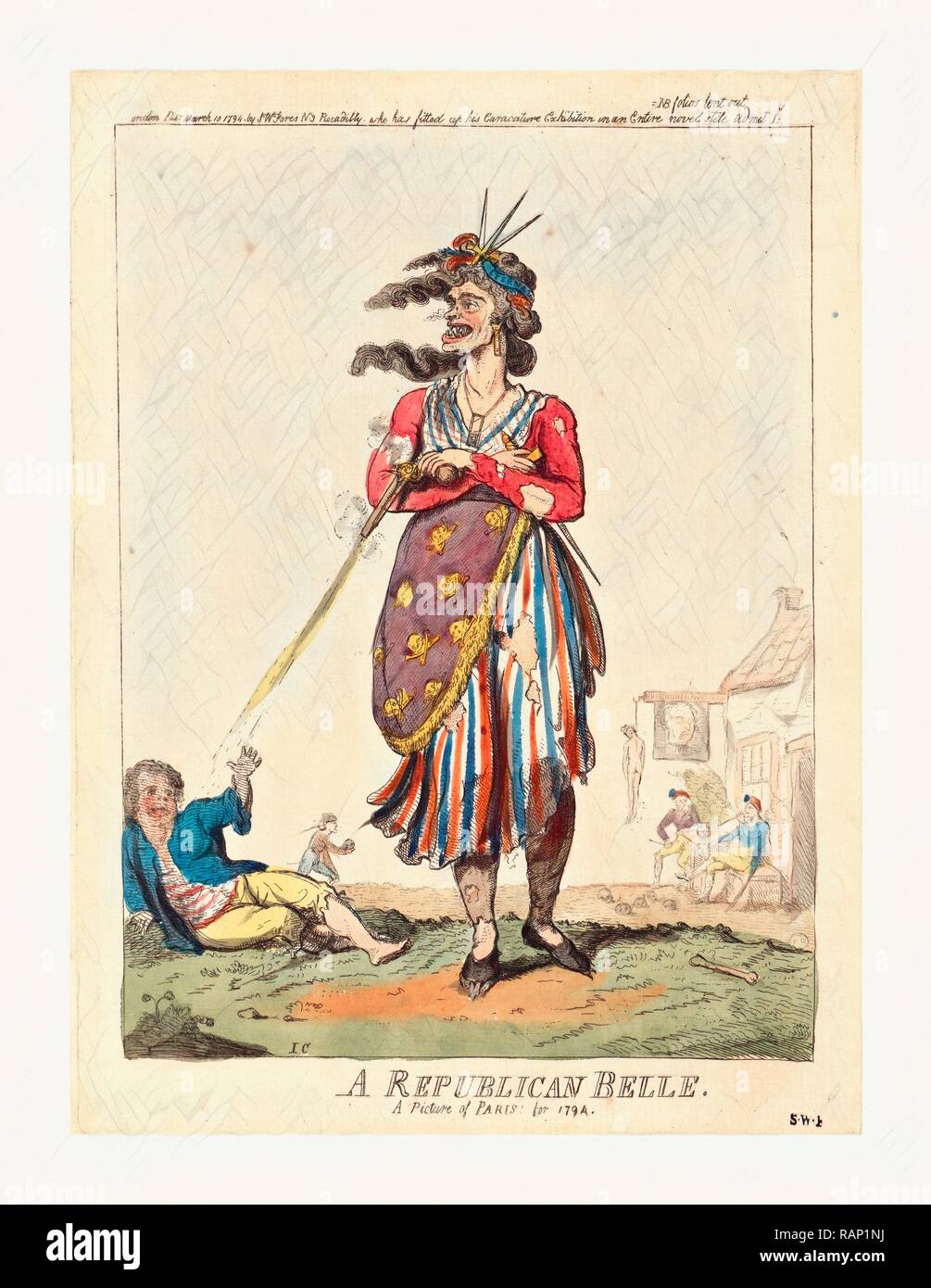 A republican belle, a picture of Paris for 1794, Cruikshank, Isaac ...