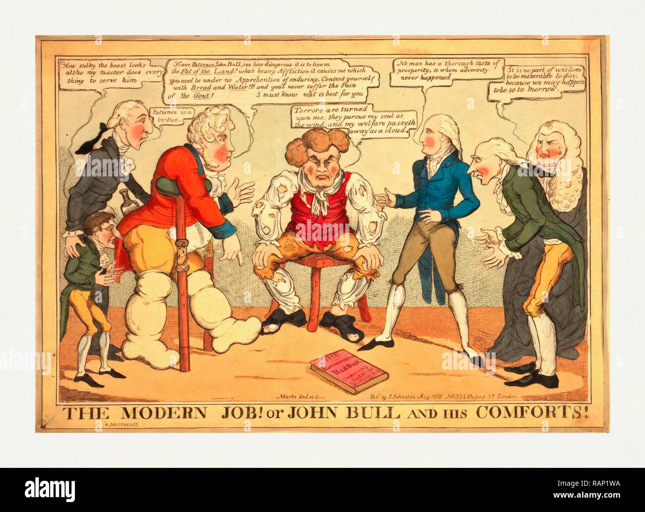 The modern Job! or John Bull and his comforts!, engraving 1816, John ...