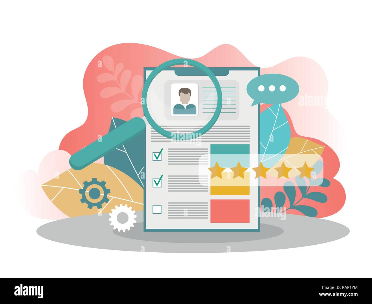 Resume. Job search and recruiting concept. HR management. Application ...