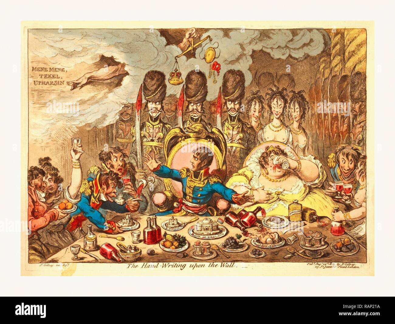 The hand-writing upon the wall, Gillray, James, 1756 1815, artist ...