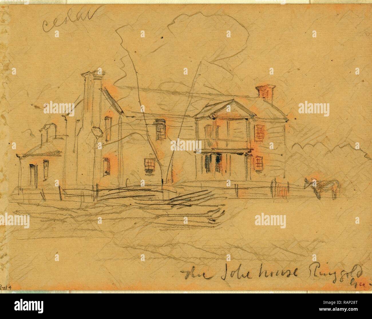 The Jobe house. Ringgold, Ga, 1864, drawing, 1862-1865, by Alfred R ...