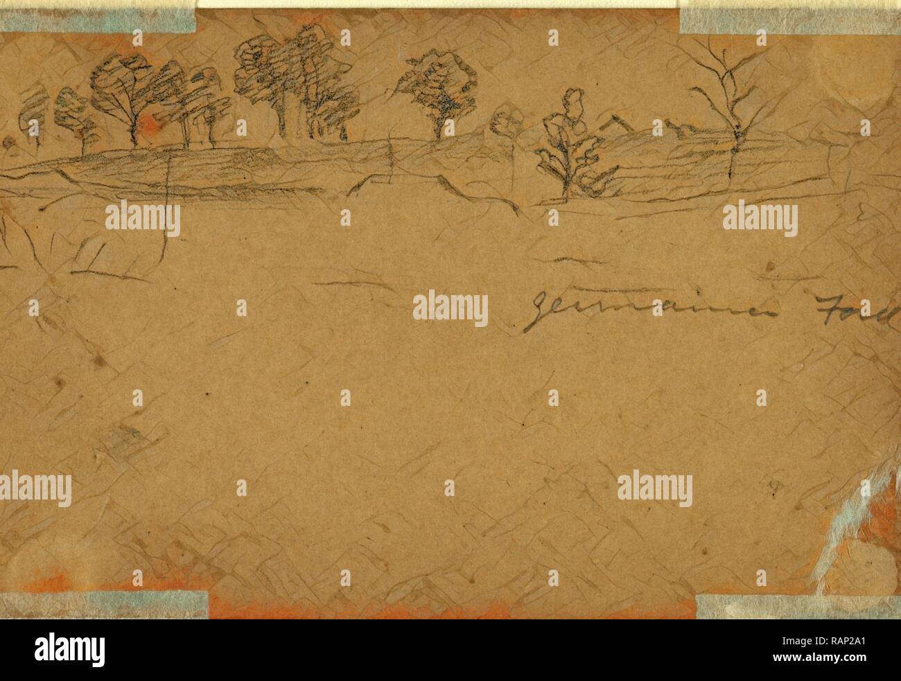 Germanna Ford, 1863 April 29, drawing, 1862-1865, by Alfred R Waud ...