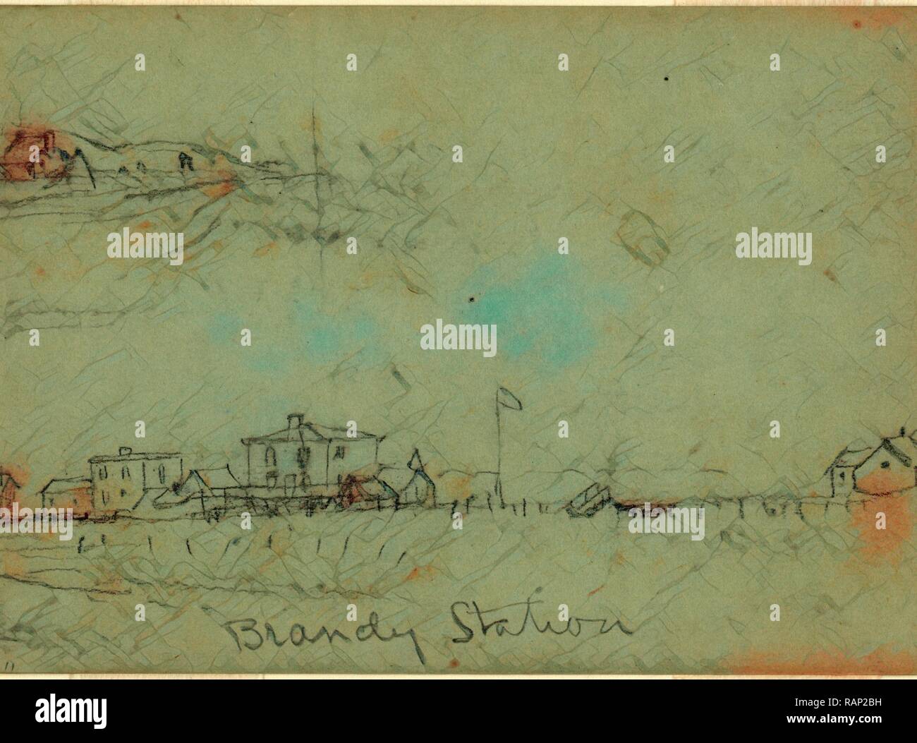 Brandy Station, 1863 ca. June 9, drawing, 1862-1865, by Alfred R Waud ...