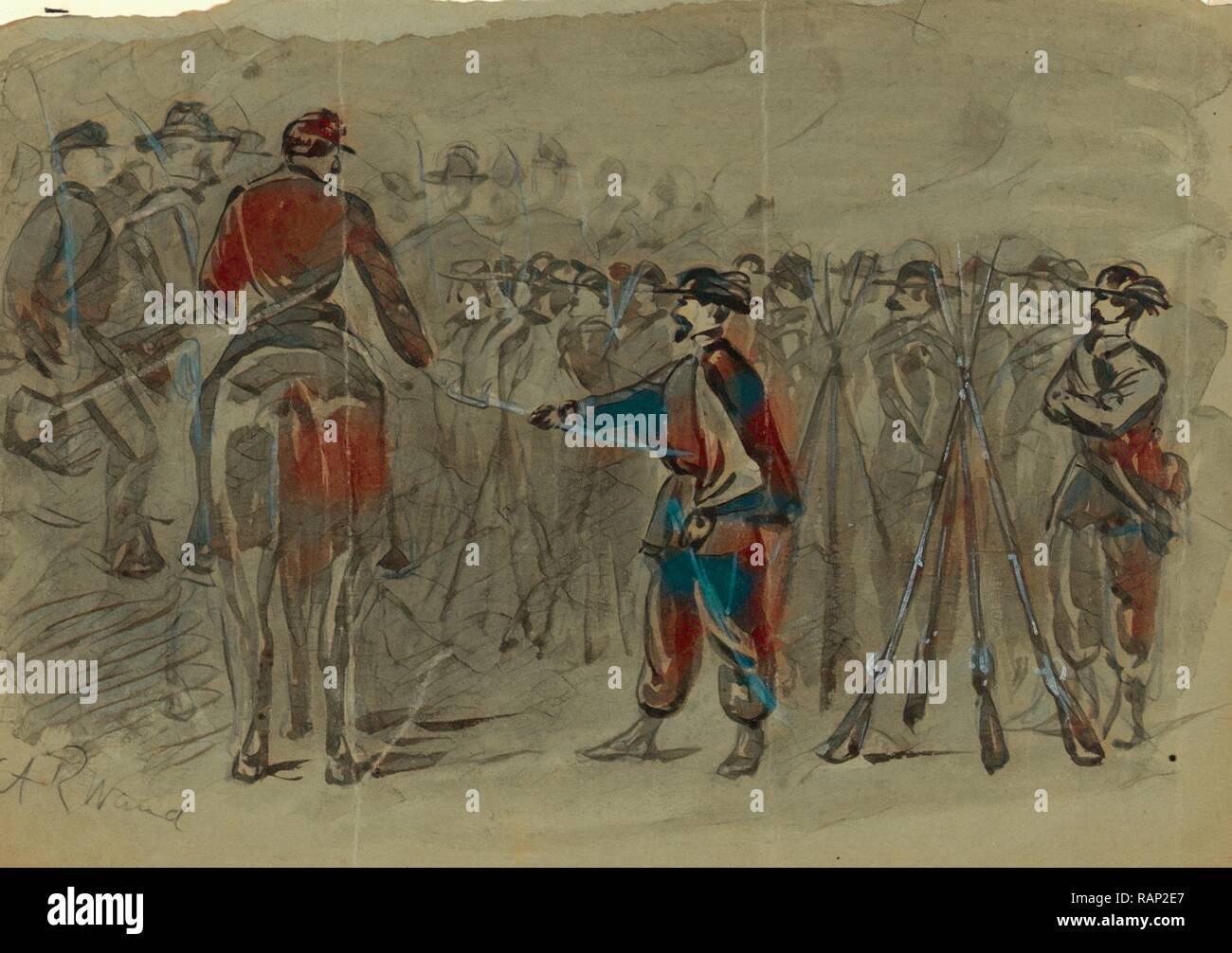 Surrender of the revolting Garibaldi Guards to the U.S. Cavalry, 1861 ...