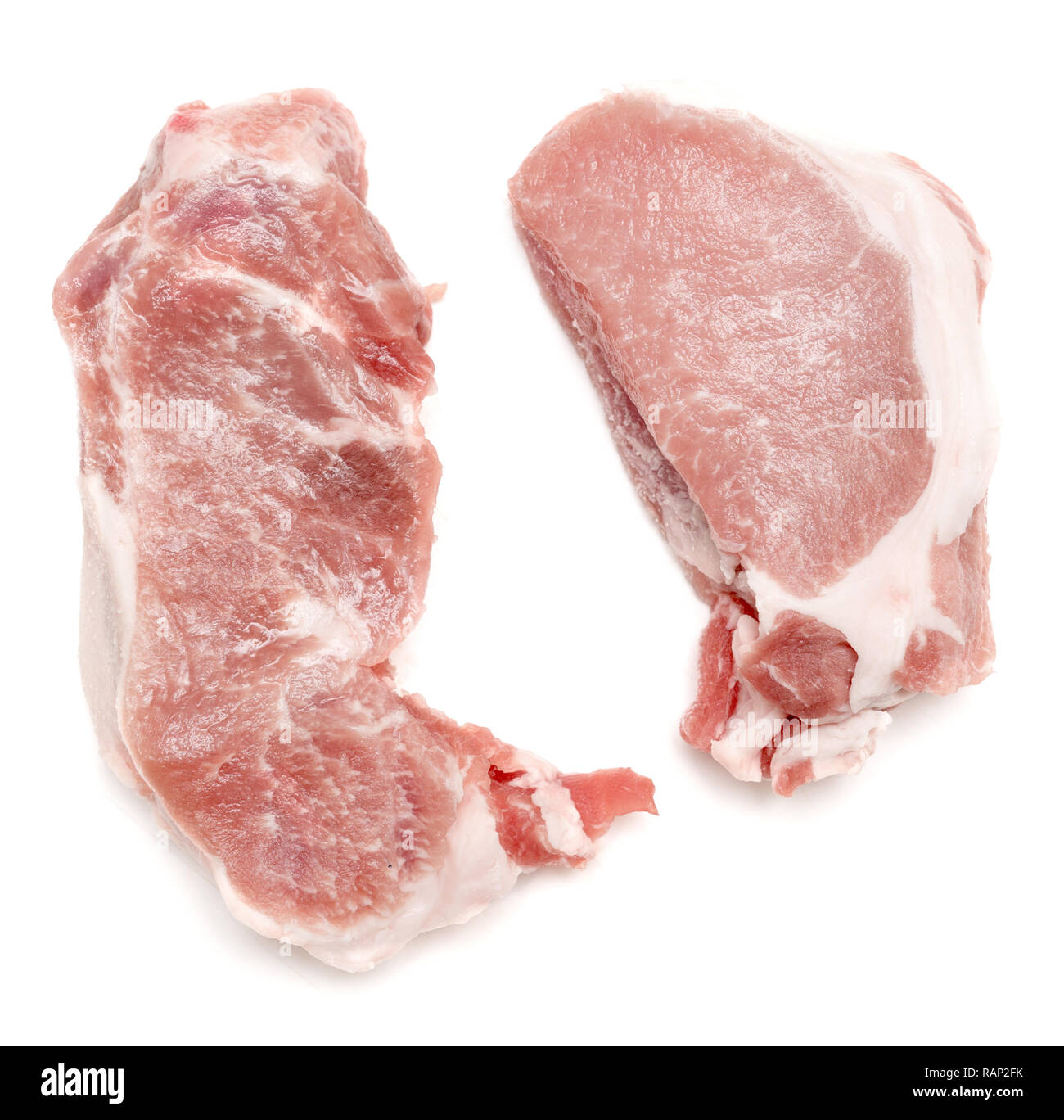 Fresh raw meat on white background Stock Photo - Alamy