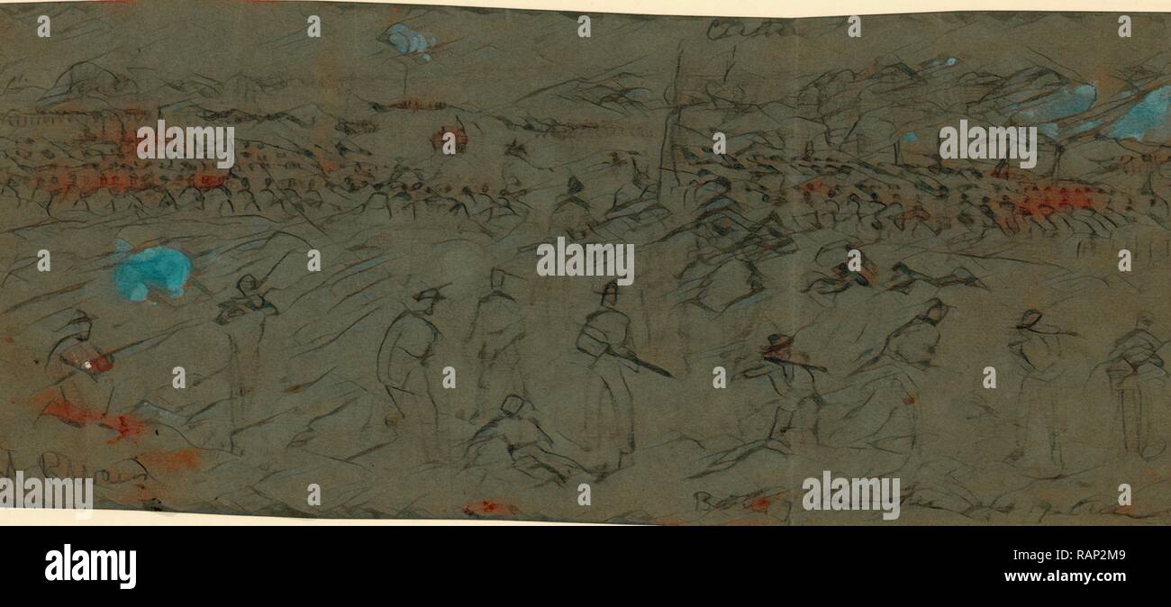 Battle of Winchester Sept 19 1864, drawing, 1862-1865, by Alfred R Waud ...