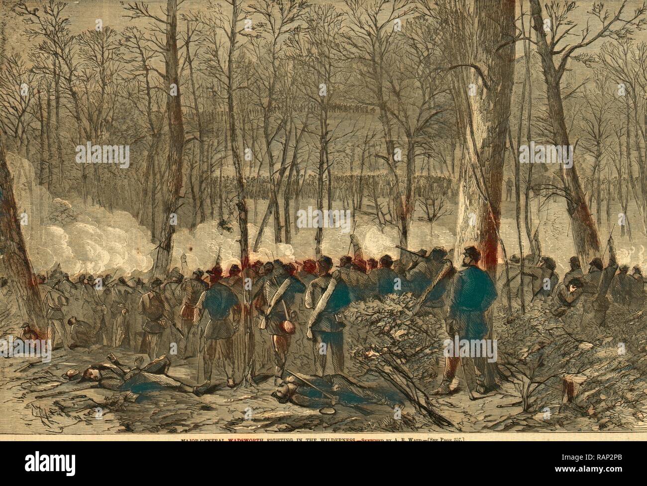 Major-General Wadsworth fighting in the Wilderness, 1864 May 5-7, 1 ...