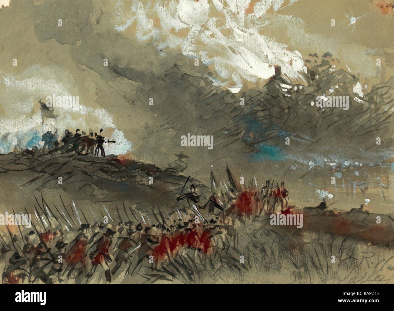 Shenandoah Valley, Sept. 1864, 1864 September, drawing on olive paper ...