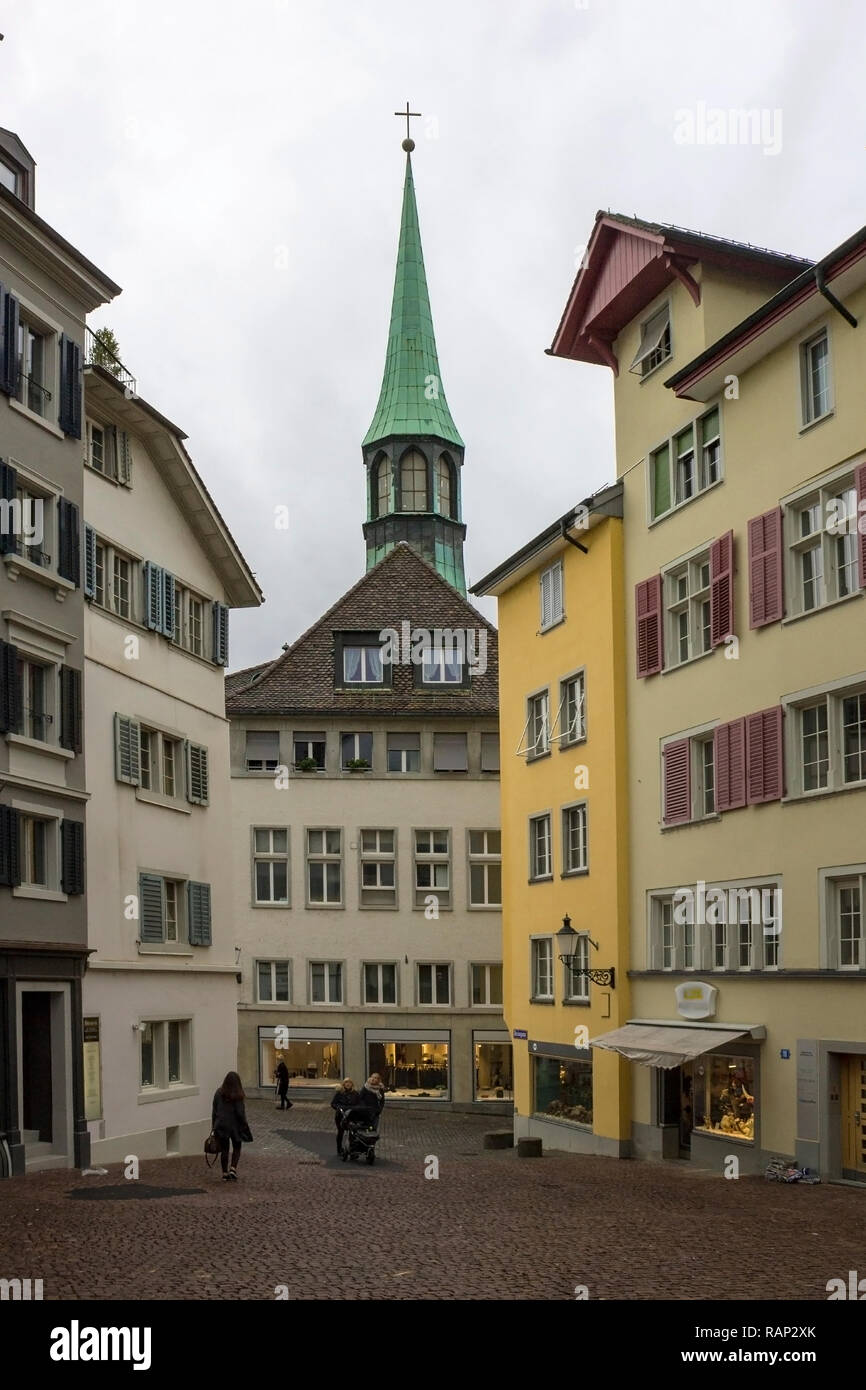 ZURICH, SWITZERLAND - OCT 130th, 2018: Classic beautiful and colorful ...