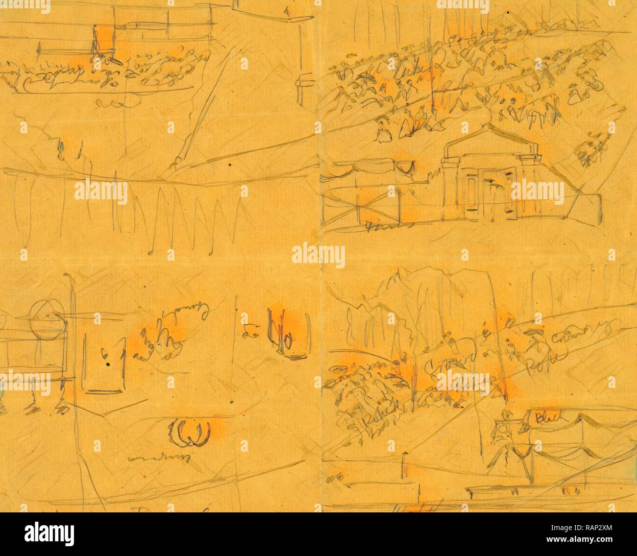 Lincoln's funeral, 1865 May 4, drawing, 1862-1865, by Alfred R Waud ...