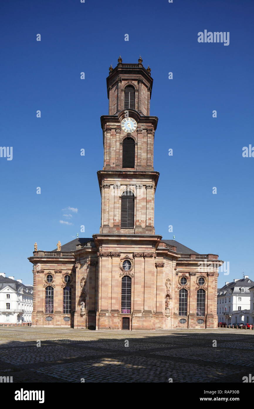 Barockkirche Ludwigskirche, Saarbrücken, Saarland, Deutschland, Europa ...