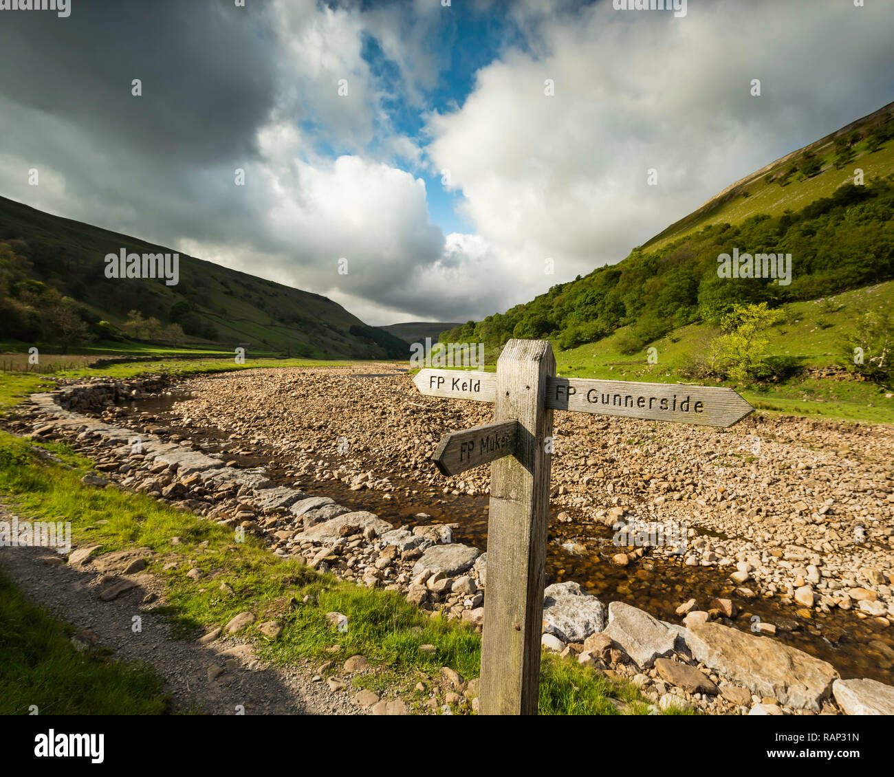 which way? - walking in Swaledale Stock Photo - Alamy