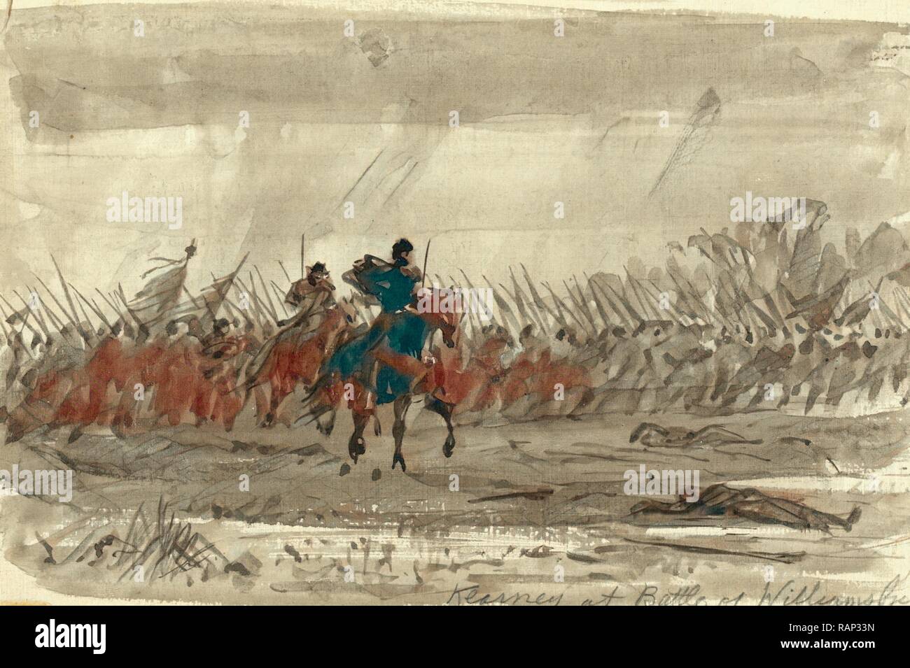 Kearney at Battle of Williamsburg, drawing, 1862-1865, by Alfred R Waud ...