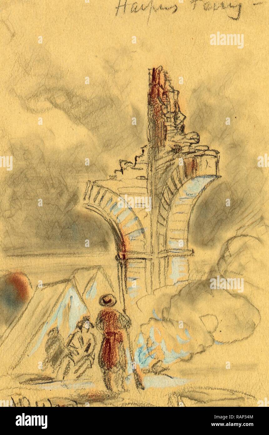 Harpers Ferry, drawing, 1862-1865, by Alfred R Waud, 1828-1891, an ...