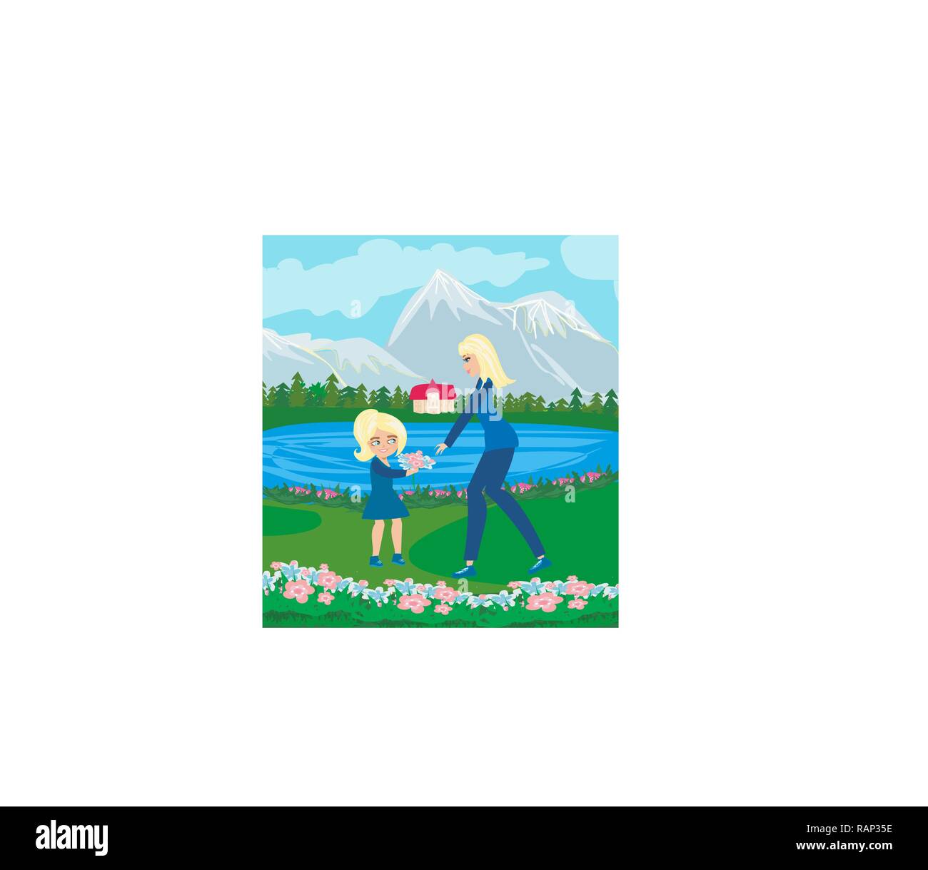 Child enjoying walking Stock Vector Images - Alamy