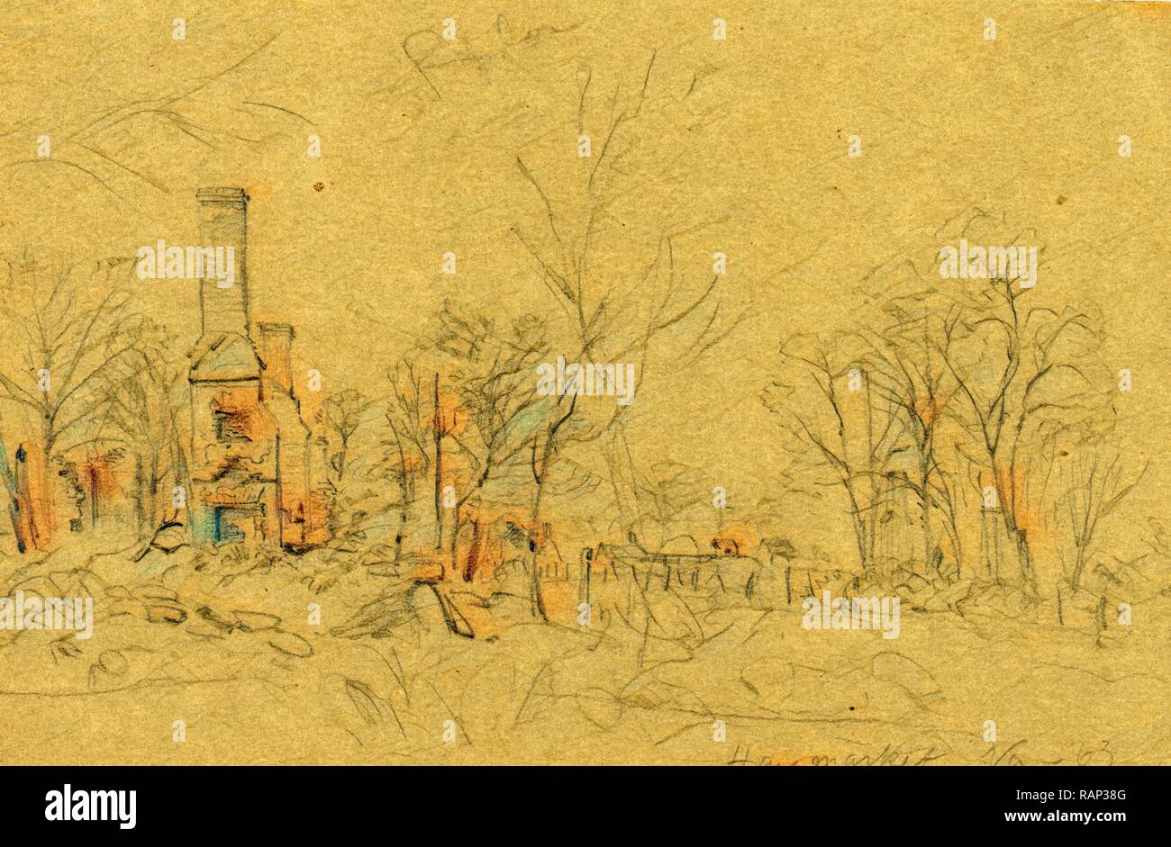 Haymarket, Va. 63, drawing, 1862-1865, by Alfred R Waud, 1828-1891, an ...