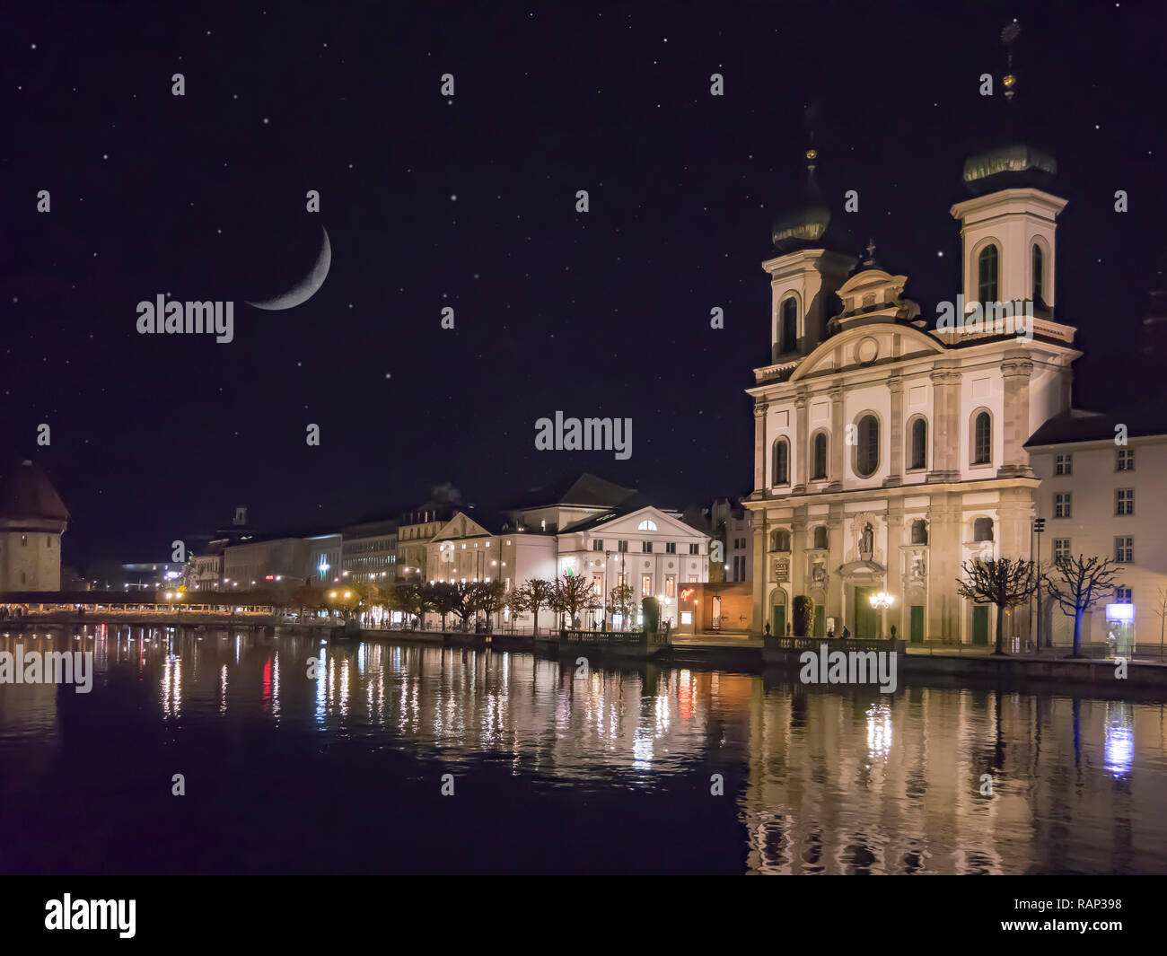 LUCERNE, SWITZERLAND - OCT 130th, 2018: Classic beautiful and colorful ...
