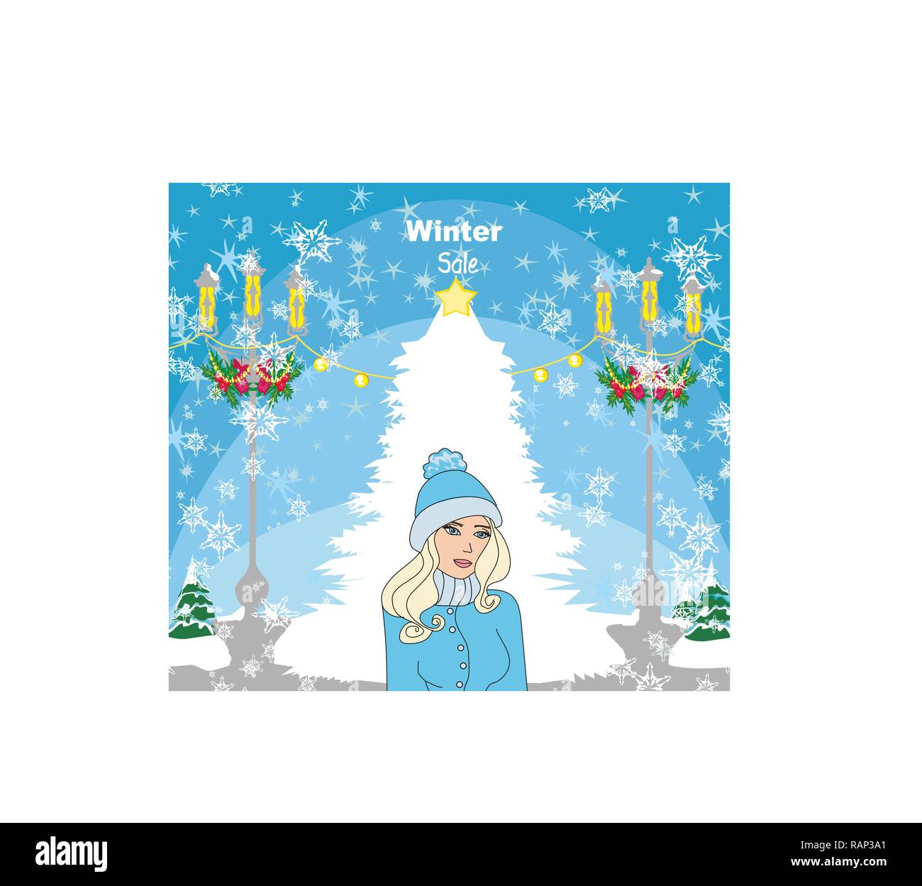 Christmas card magic trees Cut Out Stock Images & Pictures - Alamy