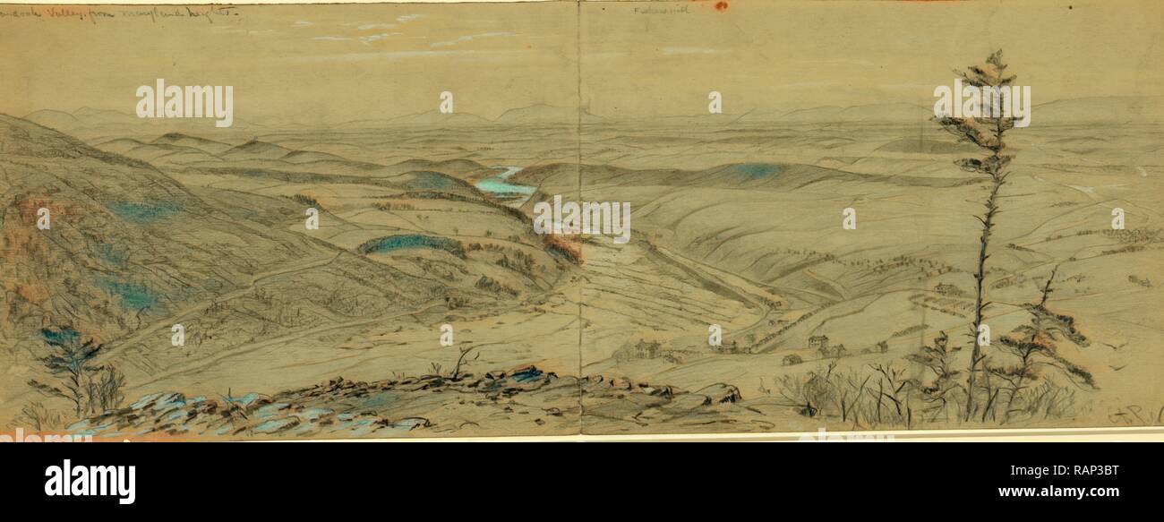 Shenandoah Valley from Maryland heights, drawing, 1862-1865, by Alfred ...