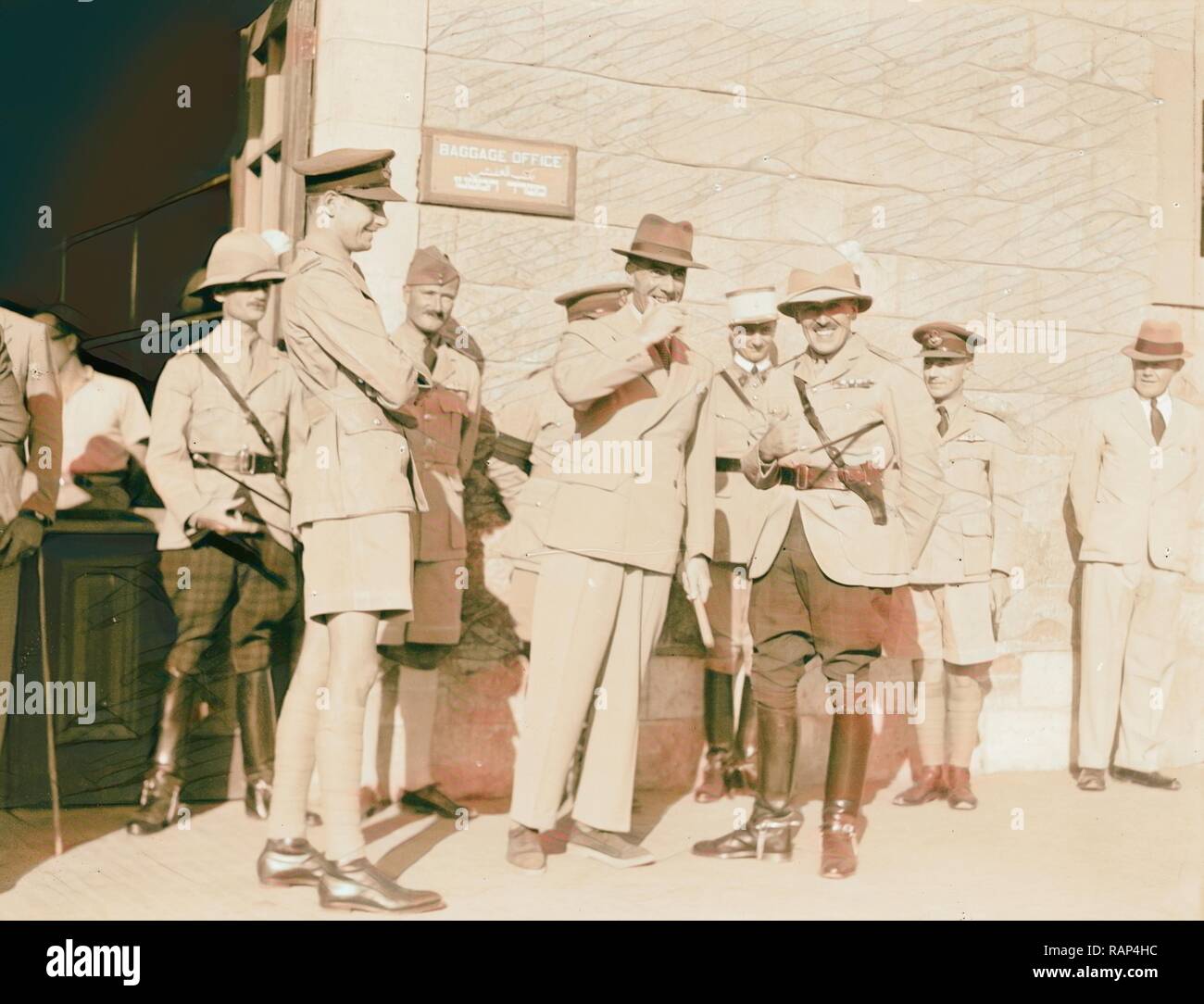 Palestine disturbances 1936. Air Vice Marshal Pierce & Col. Simmonds of ...