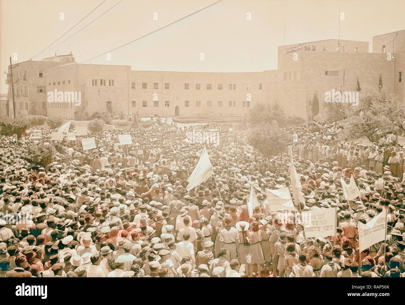 Jewish protest demonstrations against Palestine White Paper, May 18 ...